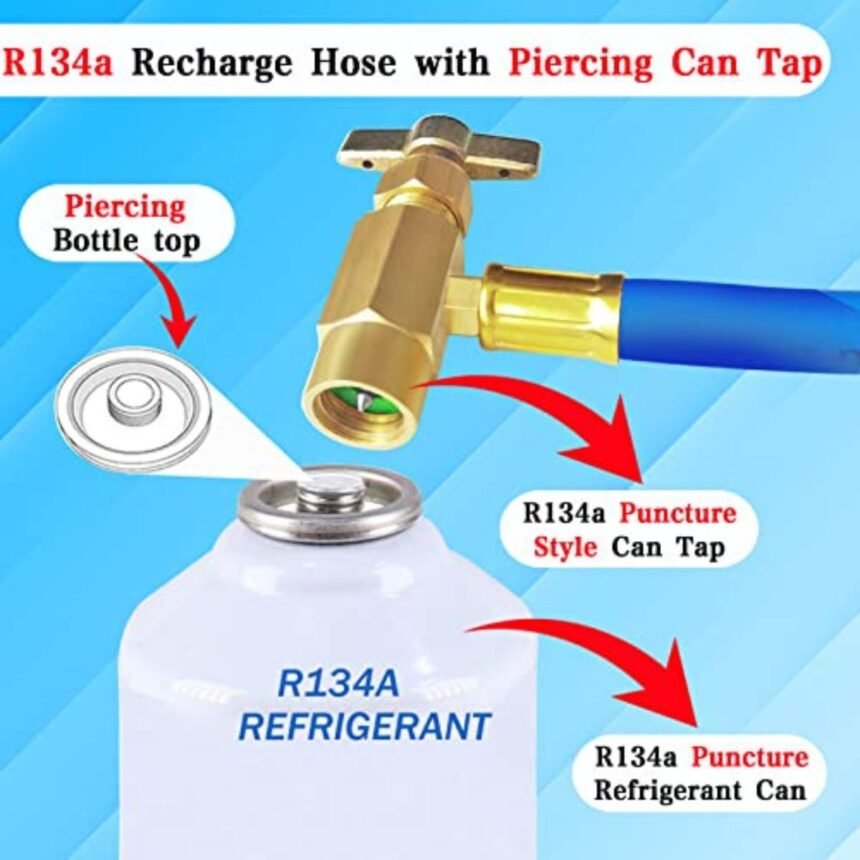 Car AC Recharge Kit, for Auto/Home R134A Refrigerant – Global Gases ...
